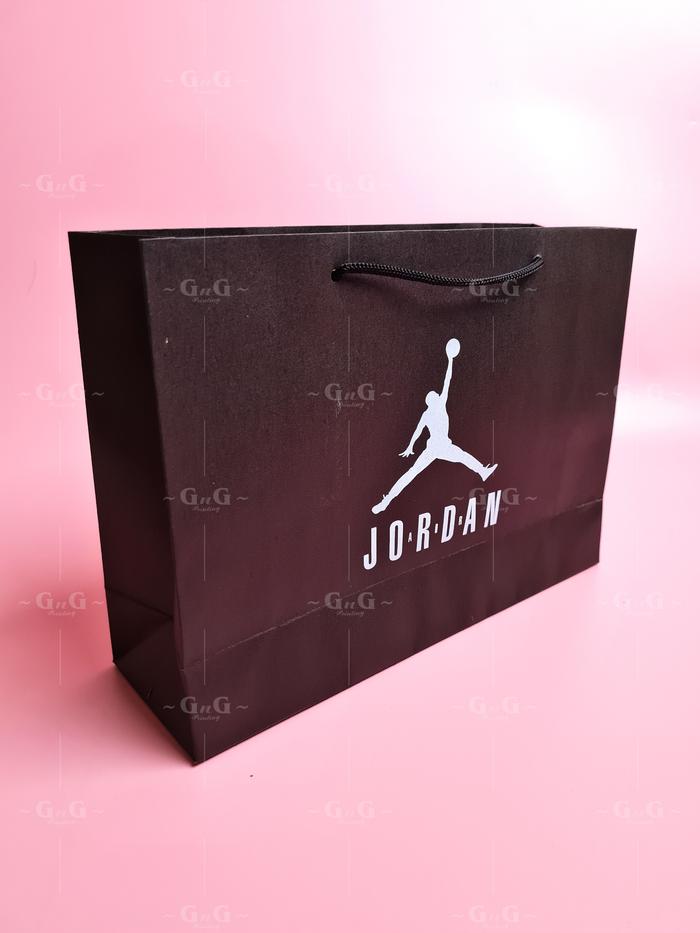 Jual Paper Shopping Bag Kraft Hitam Custom Print / Custom Size Kecil ...