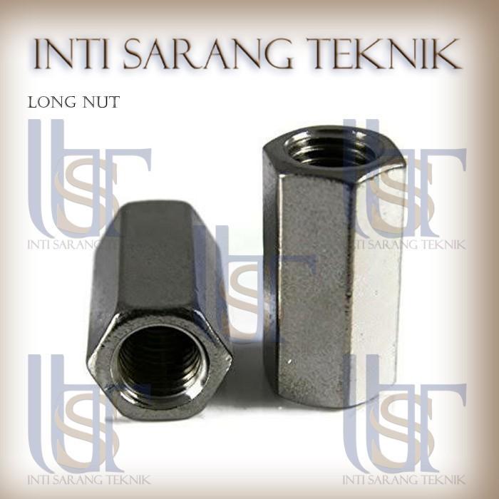 Jual Long Nut M12 x 5CM Galvanis / mur panjang galvanis 12mm X 5cm ...