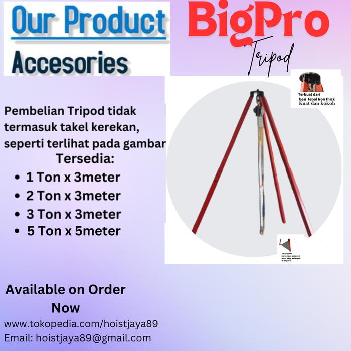 Jual Tripod Crane BIG PRO Kaki 5 Ton - Jakarta Pusat - hoist jaya 89 ...