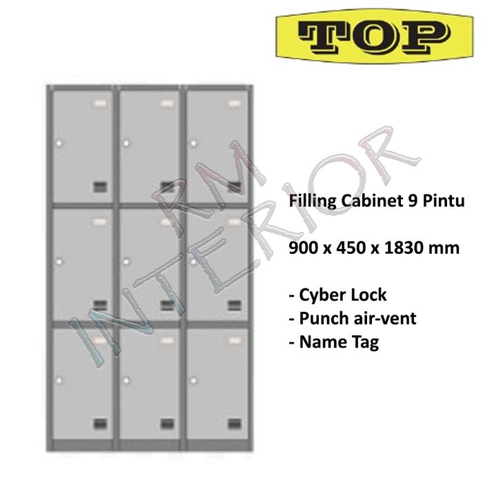 Jual (JABODETABEK) TOP Loker Besi 9 Pintu Locker Laci File LCTN3-B3 ...