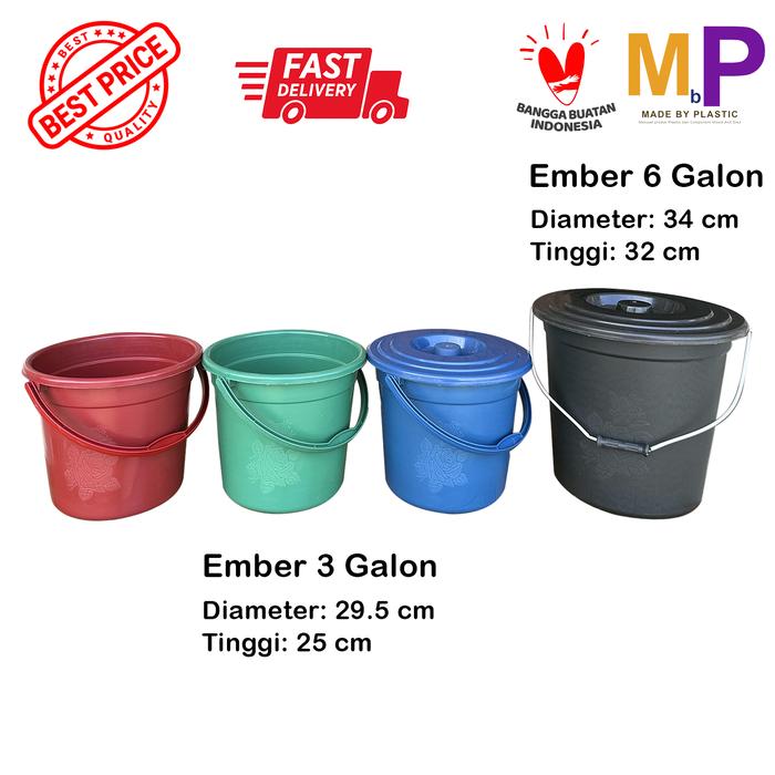 Promo Baskom Plastik Besar ALL Size 24 - 40 cm Ember Galon 3L 6L ...