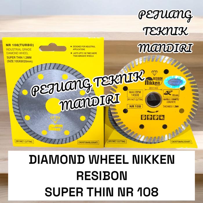 Jual DIAMOND WHEEL TURBO NIKKEN RESIBON 4" / MATA GERINDA POTONG ...