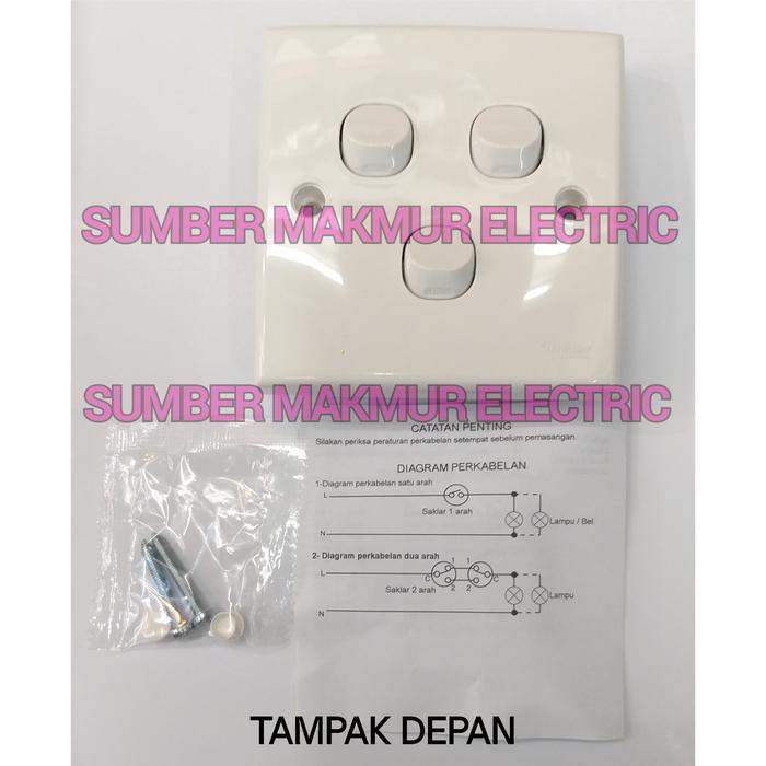 Jual Saklar Triple 3Gang S-Classic Clipsal - Schneider / Saklar 3Gang ...