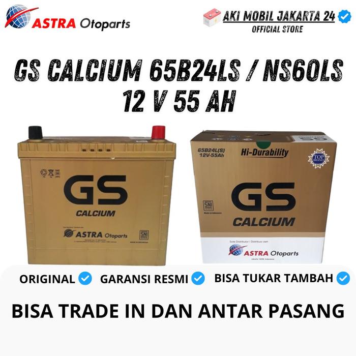 Jual Aki GS Calcium Honda CRV NS60LS/65B24LS 12 V 55 Ah HRV CR-V PRESTIGE - Jakarta Selatan ...