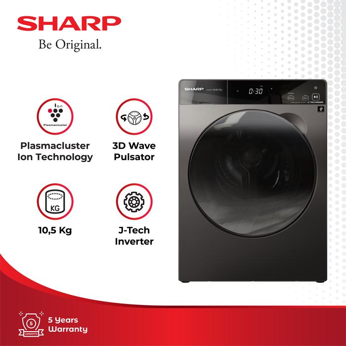 Promo Sharp Mesin Cuci Wash and Dry Front Loading K-Pro 10.5KG ES ...