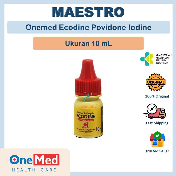 Jual Ecodine Povidone Iodine Onemed 10ml Mirip Betadine Betadin 10 ml ...