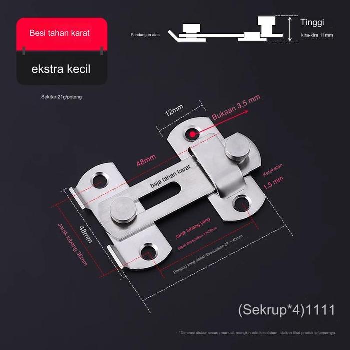 Jual Grendel Kait murah - Grendel Pintu Kait Murah - Kunci Grendel ...