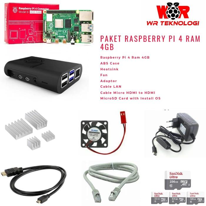 Jual Paket Lengkap Raspberry Pi 4B Ram 4GB Siap Pakai - 32GB - Kota ...
