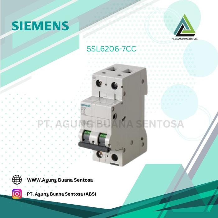 Jual MCB(Miniature Circuit Breaker)/Pemutus Arus 2P 6A 5SL6206-7CC Siemens - Kota Surabaya - PT ...