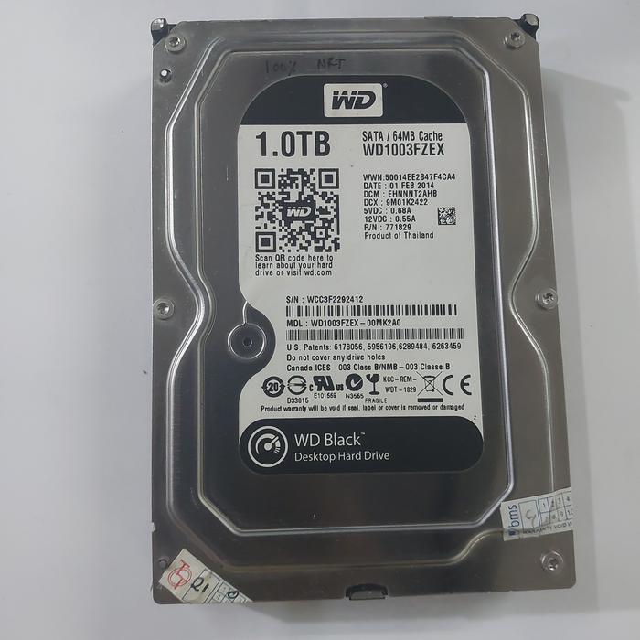 Jual hdd 1tb pc wd black murah hardisk internal 1tb wd caviar black 3 ...