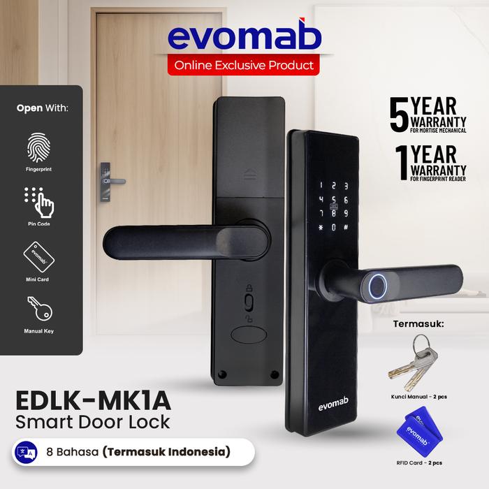 Jual evomab Smart Door Lock Kunci Pintu Digital Bahasa Indonesia EDLK ...