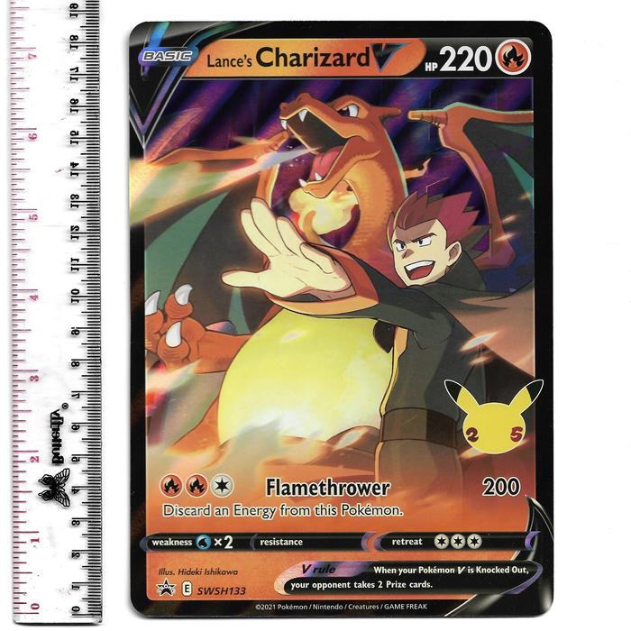 Jual Kartu Pokemon Charizard V Jumbo Card Besar Rainbow Reflective ADA ...