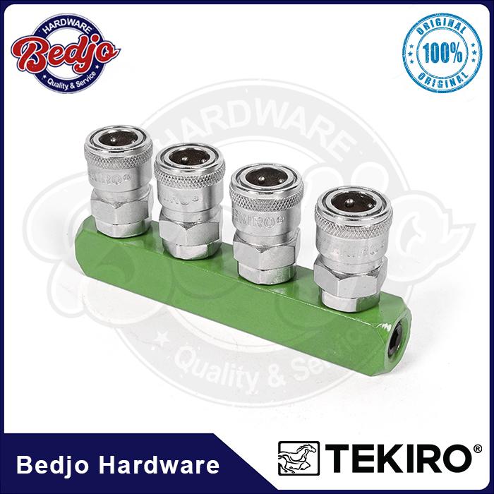Jual Tekiro Quick Coupler 4 Way - Sambungan kompresor 4 Cabang - Quick ...