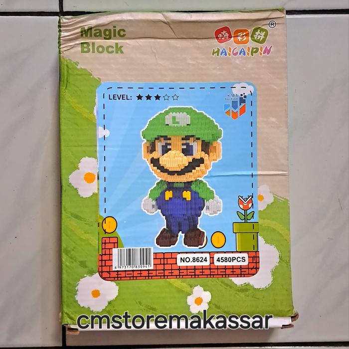 Jual Mainan Balok Susun Anak Lego Ukuran Besar Super Mario Luigi 4580 ...