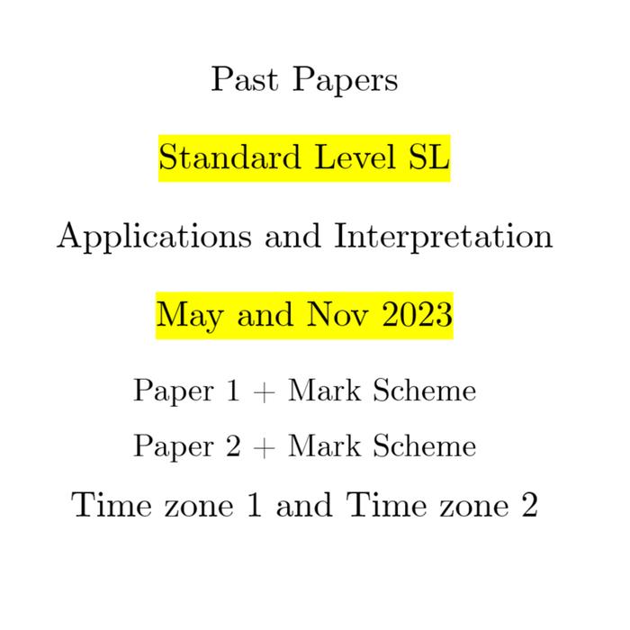 Jual IB Diploma Past Papers SL AI Tahun 2023 - Jakarta Barat ...
