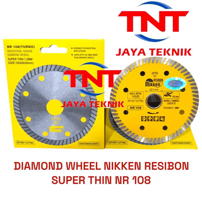 Jual DIAMOND WHEEL TURBO NIKKEN RESIBON 4" / MATA GERINDA POTONG ...