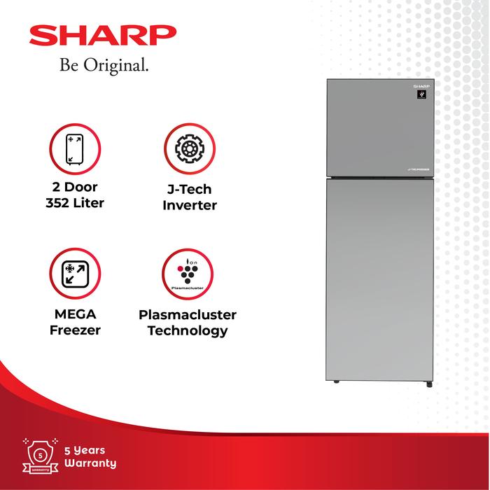 Promo Sharp Kulkas 2 Pintu 329L SJ-456GI-MS / Shine Series SJ456GIMS ...