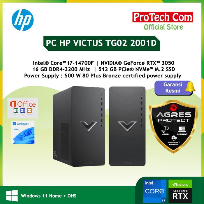 Promo PC HP Victus TG02-2001D i7 14700F 16GB 512GB SSD + 1TB HDD ...