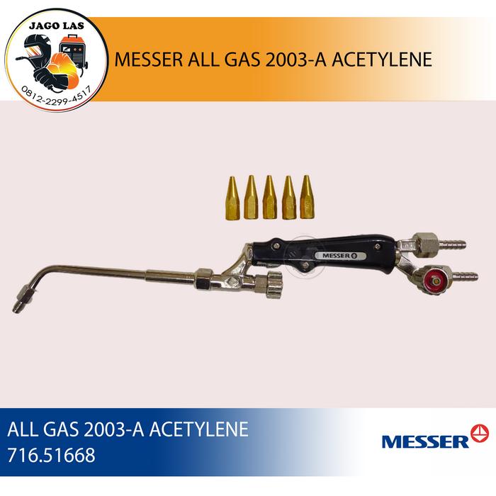 Jual Torching Brazing Asetilin All Gas 2003-A Acetylene MESSER GERMANY ...