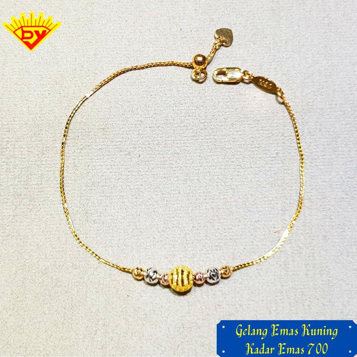 Jual Gelang Rantai Serut Emas Kuning 031 Kadar Emas 700 - Jakarta Pusat ...