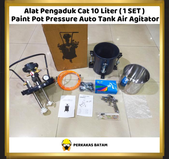 Jual Alat Pengaduk Cat 10 Liter Paint Pot Pressure Auto Tank Air ...