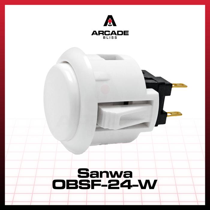 Jual Original SANWA OBSF-24-W White Putih Push On Button 24mm Arcade ...