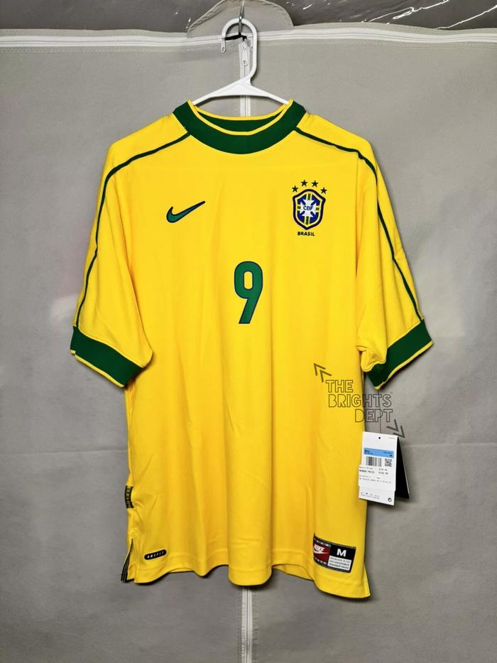 Jual JERSEY BRAZIL HOME 1998 #9 RONALDO REISSUE REPRO ORIGINAL - Kota ...