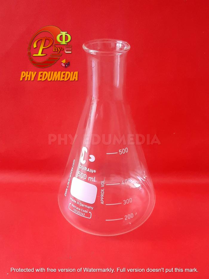 Jual Erlenmeyer 500ml DURAN / Erlenmeyer Flask 500ml / Erlenmeyer Glass ...