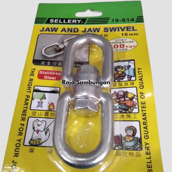 Jual Jaw and Jaw Swivel 10 mm Full Stainless Steel Anti Karat Kuat ...