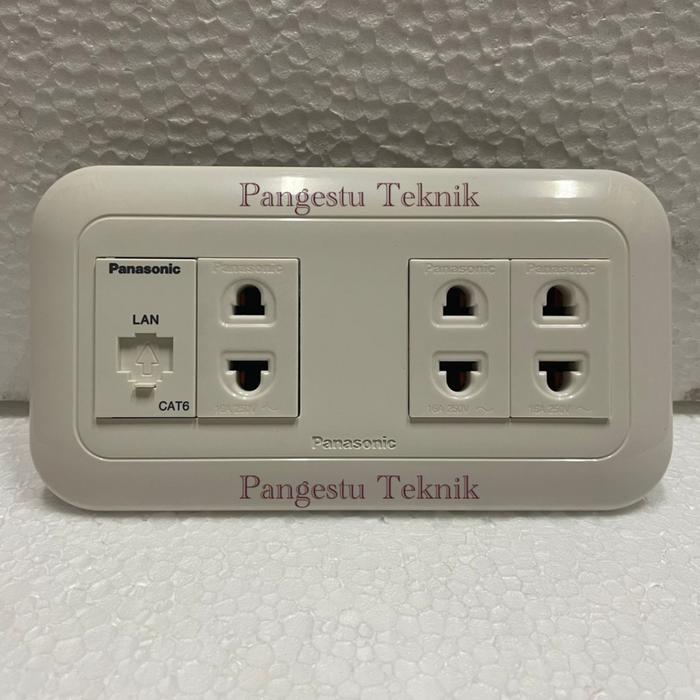Jual Outlet data LAN CAT 6 & tiga stop kontak universal / Panasonic ...