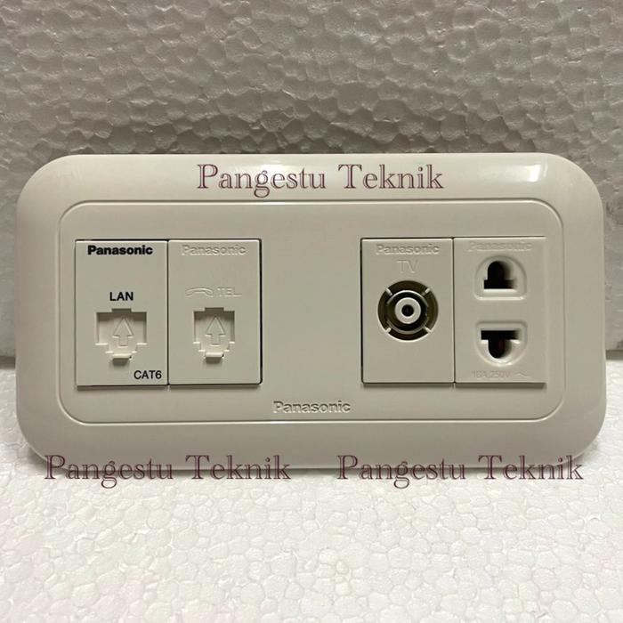 Jual Modul Jack Antena TV plus outlet data lan cat 6 & modul telepon ...