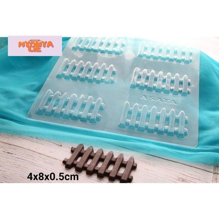 Jual CSP35 Cetakan Plastik Mika Coklat Fondant Pagar Tanaman Rumah Barn ...