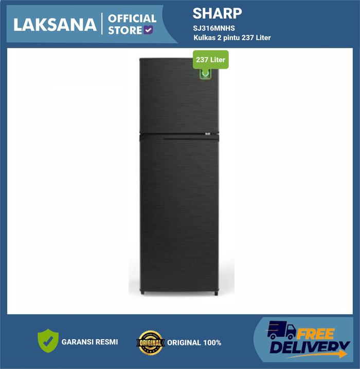 Jual SHARP SJ316MNHS Kulkas 2 pintu 237 Liter SJ-316MN-HS / SJ 316MNHS ...