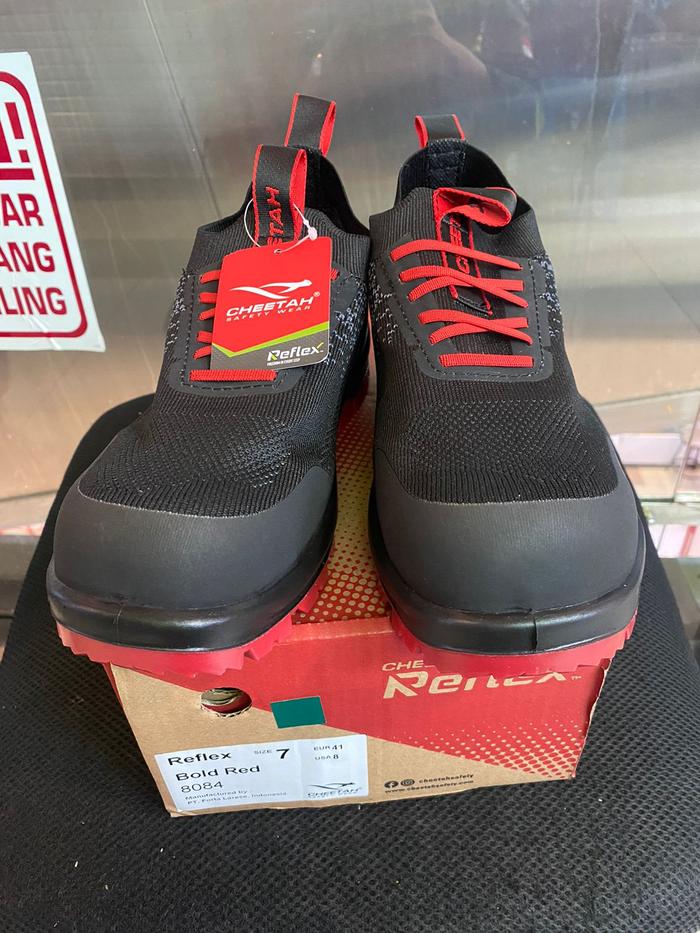 Jual Sepatu Safety Cheetah Reflex Red 8084 / Cassual Safety Shoes New ...