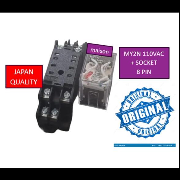Jual Relay MY2N 110VAC + Socket / MY2N 110V AC - relay + socket ...