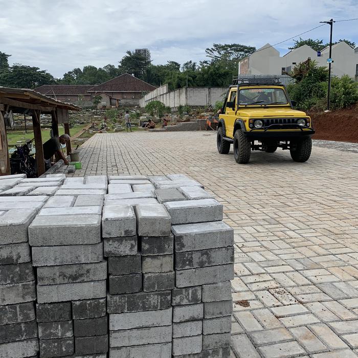 Jual Paving Block/konblok/conblock/Paving bata abu press B tebal 6cm ...