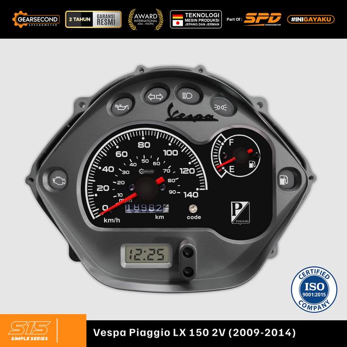 Jual Ready Design Panel Speedometer Custom Vespa LX 125 - Gearsecond ...
