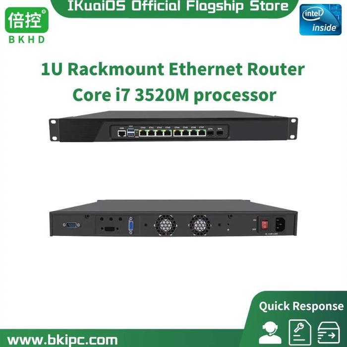 Jual IKuaiOS 1U Rackmount Solution Core i7 Ethernet Router Firewall ...