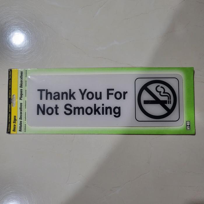 Jual No Smoking sign HY-KO USA deco signs thank you for not smoking ...