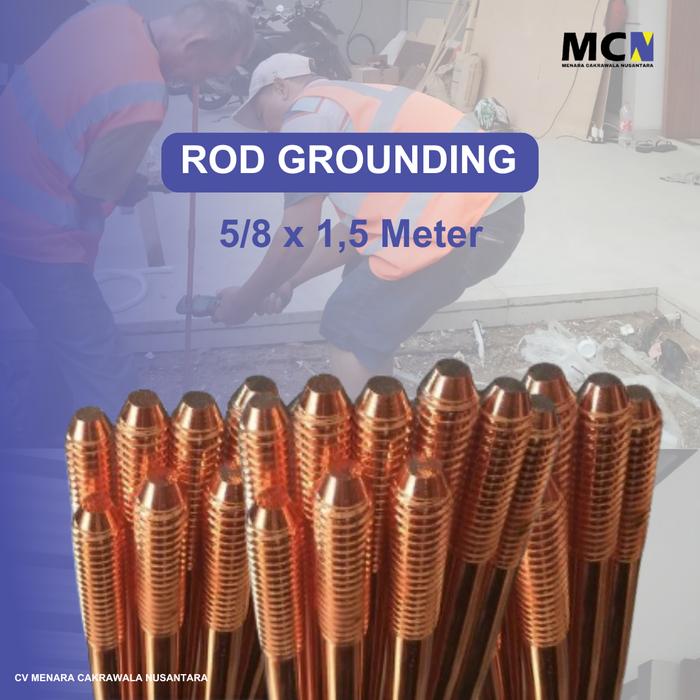 Jual Rod Grounding / Copper Rod / Earth Rod 5/8 x 1,5M - Jakarta ...