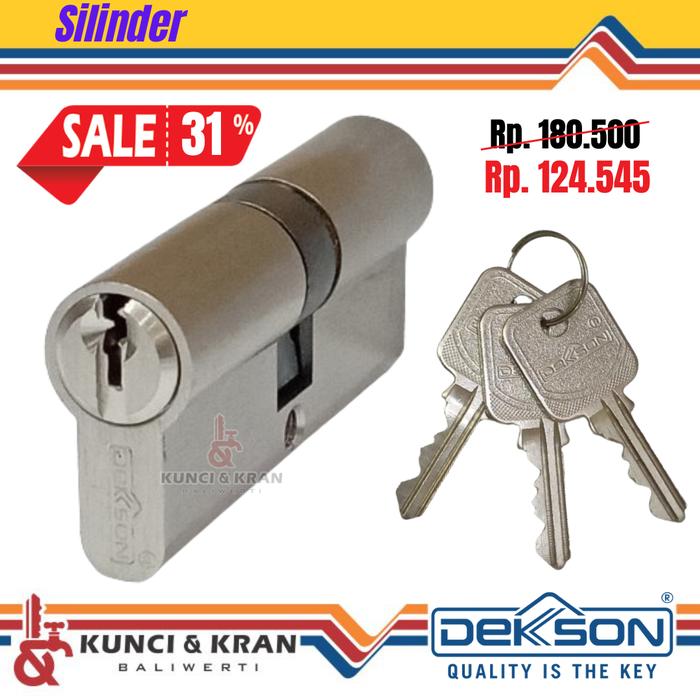 Jual Silinder Dekkson cyl dc dl 60mm sn Double Cylinder Silinder Kunci - Kota Surabaya - KUNCI ...