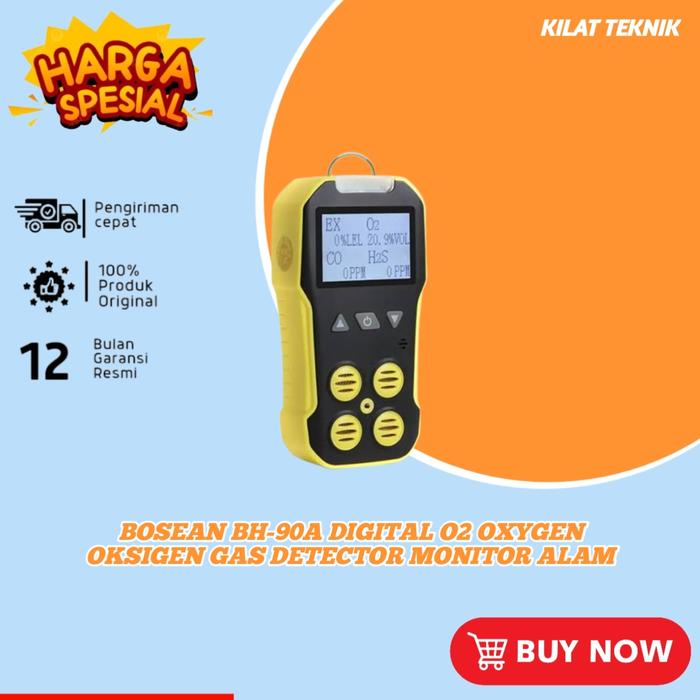 Jual Bosean BH-90A Digital O2 Oxygen oksigen Gas Detector Monitor Alam ...
