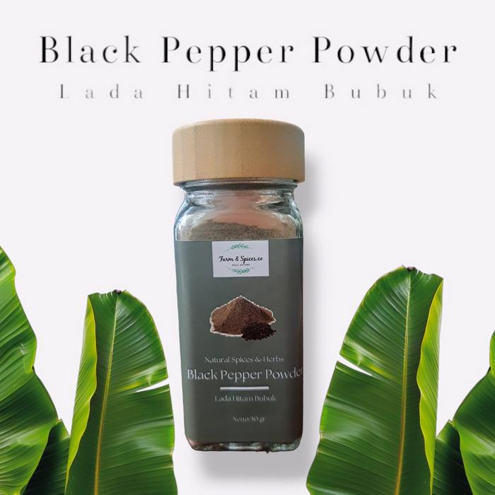 Jual Lada Hitam Bubuk Black Pepper Powder Premium Farm & Spices Kemasan ...