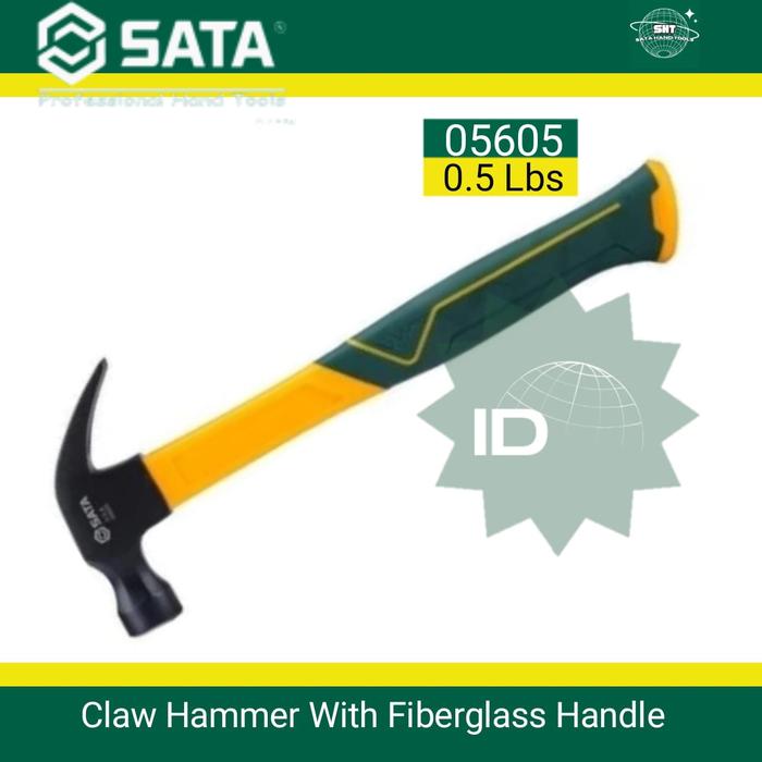 Jual SATA Claw hammer with fiberglass handle 0.5LBS palu kambing 05605 ...