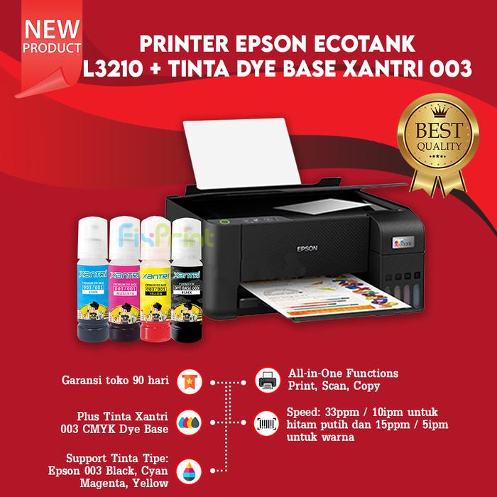 Promo Epson L3210 All in One Ink Tank Printer - XANTRI INK Cicil 0% 3x ...