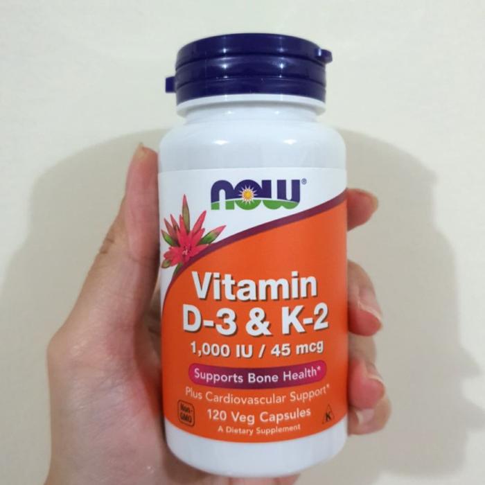 Jual Now vitamin d3 k2 vit d3 k2 1000 iu 45 mg 120 caps - Kota Bandung ...