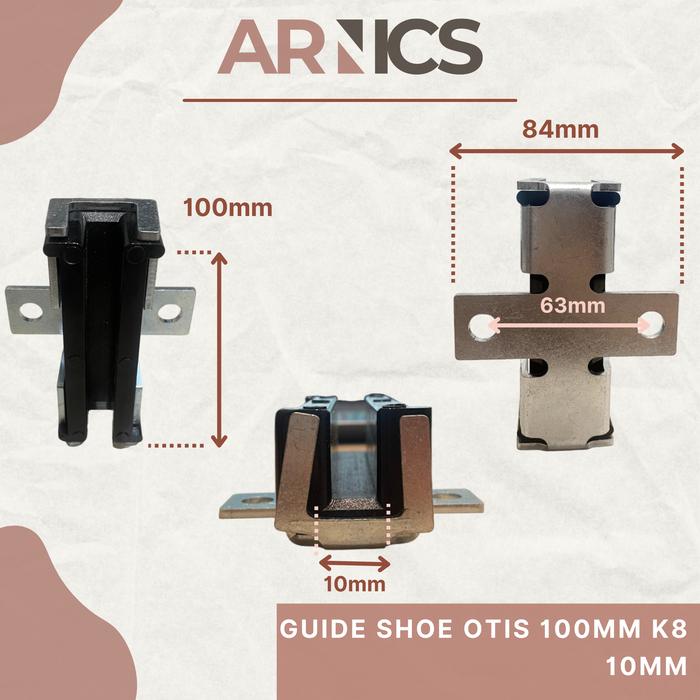 Jual Elevator counterweight Guide Shoe Otis 100mm K8 10mm / K13 16mm ...