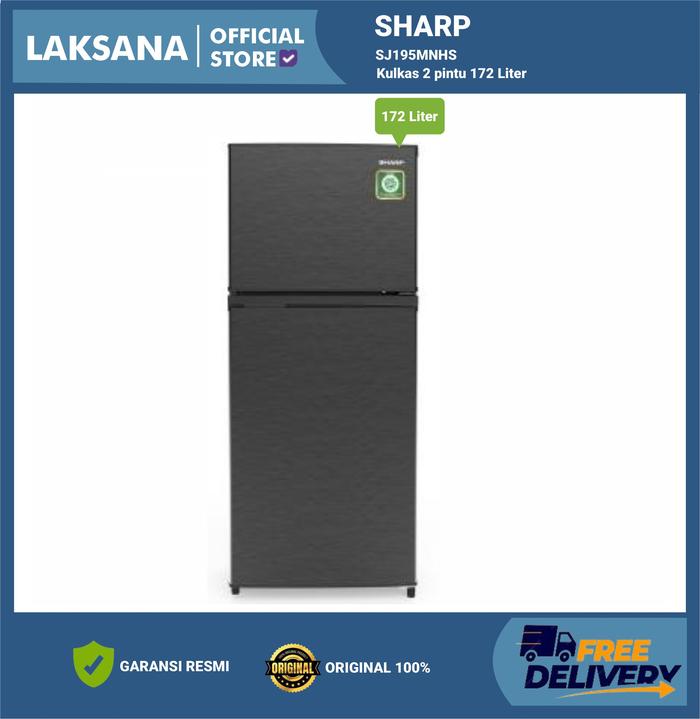 Jual SHARP SJ195MNHS Kulkas 2 pintu 172 Liter SJ-195MN-HS / SJ 195MNHS ...