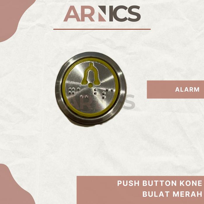 Jual Push Button Tombol Kone Bulat Led Merah / Elevator Push Button ...