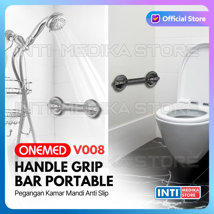 Promo ONEMED - Handle Grab Bar Portable Toilet Disability | Grip Pegangan Bathtub Kamar Mandi ...